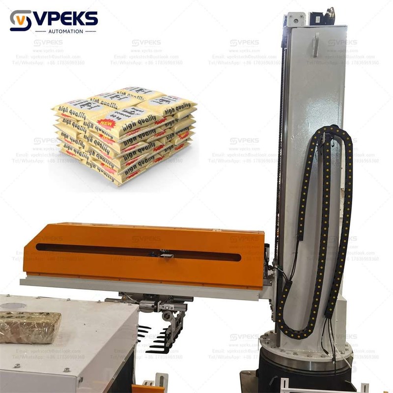 Low Level Infeed Layer Type Palletizer Model Vertical Column Palletizer